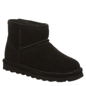 bearpaw alyssa youth black size 2 | youth 's ankle boot | youth 's slip on boot | comfortable winter boot