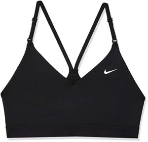 nike dri-fit indy women's light-support non-padded sports bra (as1, alpha, m, regular, black, medium), black-black