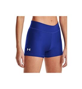 under armour heatgear armour mid rise shorty, royal blue (400)/white, small