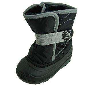 kamik unisex baby snowbug3 snow boot, black, 10 medium us toddler