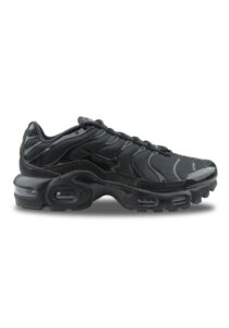 nike air max plus (gs) big kids cd0609-001 size 6.5 black/black-black