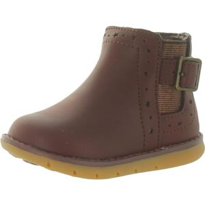 stride rite girls srt agnes fashion boot, chocolate, 6 toddler