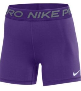 nike women's pro 365 5 inch shorts (medium, purple)