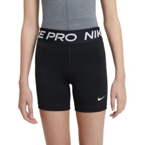 nike girls nikepro 3in short da1033-010 size s black/white