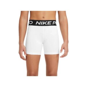 nike girl's np dri-fit 3" shorts m white