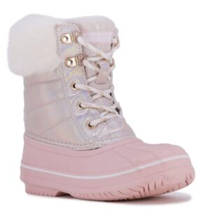 london fog girls bell court cold weather snow boot rose gold size 3