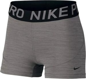 nike womens pro 3 inch compression shorts (as1, alpha, x_l, regular, regular, gunsmoke/heather/black)