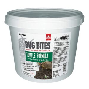 fluval bug bites turtle food, sticks for medium to large sized turtles, 3.74 lb., a6596, brown