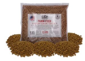 family farm and feed | premium floating fish food | pond and lake | pellets | 2 pounds