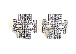 tory burch britten pave stud earring 141855 black 011