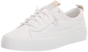 keds kickback canvas slip on, sneaker womens, white, 9.5 medium