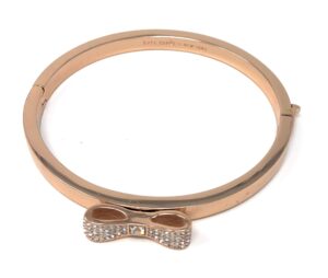 kate spade new york ready set bow bangle bracelet o0ru1547 (rose gold)