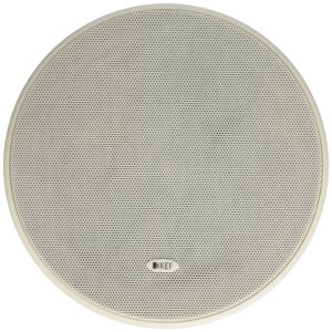 kef ci160qr round in-ceiling speaker architectural loudspeaker (single),white