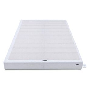 amazon basics smart box spring bed base, 9-inch height mattress foundation, tool-free easy assembly, cal king, 83"l x 71"w x 9"h, white