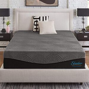 slumber solutions active 12-inch charcoal memory foam mattress california king