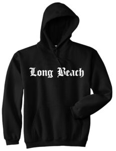 kings of ny long beach state city california ca pullover hoodie large black