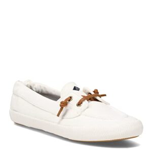 sperry top-sider women's lounge away 2 linen boat shoe white 10 medium us