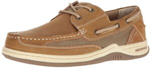 margaritaville men's anchor lace boat shoes-lightweight and durable 2 eye lace up, light tan, 10