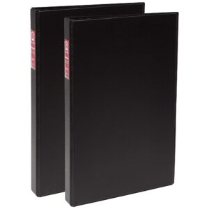 avery legal-size durable 3 ring binders, 1" round rings, holds 8.5" x 14" paper, black, 2 pack (17709)