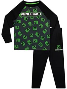 minecraft boys' creeper pajamas size 7 multicolored