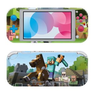 innageek - protective skin sticker vinyl for nintendo switch lite minecraft