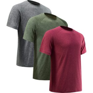 mcporo workout shirts for men short sleeve quick dry athletic gym active t shirt moisture wicking