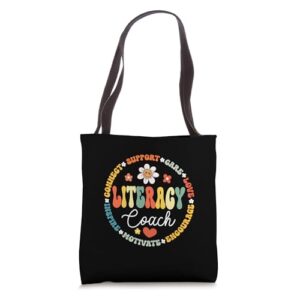 groovy literacy coach appreciation week back to school tote bag