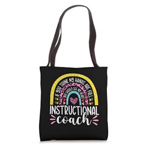 hands are full cute instructional coach appreciation teacher tote bag