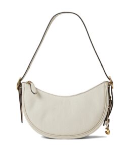 coach soft pebble leather luna shoulder bag chalk one size