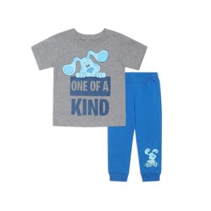 nickelodeon blue's clues boys short sleeve t-shirt and pants set for toddlers