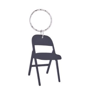 fuqimanman2020 colorful folding chair keychain shining chair shape resin acrylic keyring for women girls jewelry(a)