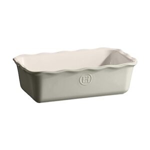 emile henry pearl gray modern classic loaf pan, 10 x 5.8 x 3.1 inches / 1.4 qt