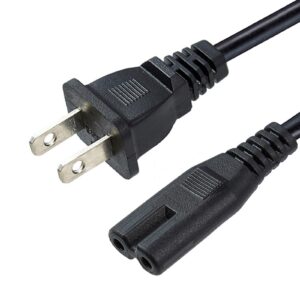 tv power cable cord for samsung 24" 32" 40" 43" 48" 49" 50" 55" 60" 65" 75" inch lcd hd smart 4k curved tv un55ru8000fxza un65ru7100fxza un43nu6900fxza 6ft replacement tv power charging cord