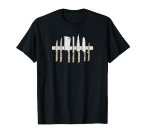 chef knife t shirt kitchen knives on knife holder strip bar t-shirt