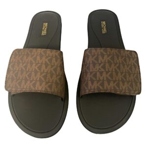 michael kors logo wade slide 8 brown