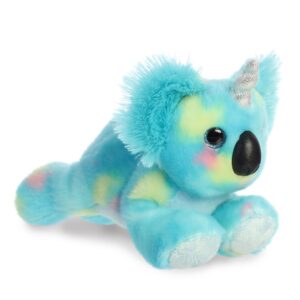 aurora® vibrant bright fancies™ bubblegum koala™ stuffed animal - eye-catching fun - delightful cuddles - blue 7 inches