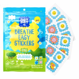 natpat breathe easy stickers - stuffy patch for kids and adults - all-natural cold and allergy relief for congestion, chemical and drug free - buzzpatch natural patch (24 pack)