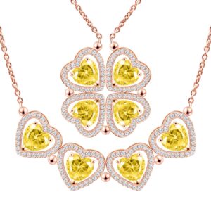 beauyist 2 in 1 lucky four leaf clover necklaces for women