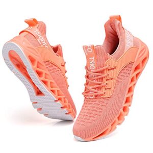 tsiodfo slip on sneakers for women casual sport running shoes athletic train tennis walking shoes ladies gym workout jogging fashion sneaker pink size 6