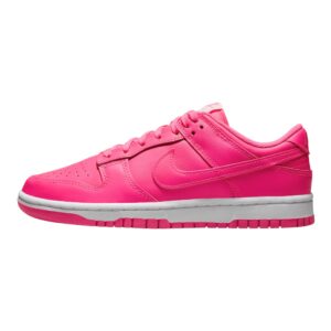 nike women's dunk low shoes, hyper pink/white/hyper pink, 7.5