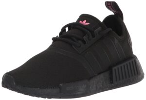 adidas originals womens nmd_r1's sneaker, core black/core black/solar pink, 7.5 us