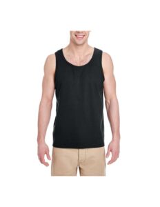 gildan tanktop 5200 heavy cotton. black