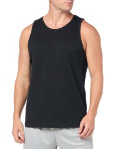 amazon essentials men's tank top, regular-fit undershirt, black, xx-large