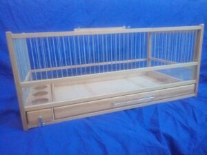 for quail, rodent, small animal/wooden quail cage, plexiglas, slide out tray