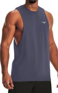 project titan men's workout drop arm tank top cut off sleeveless gym shirt