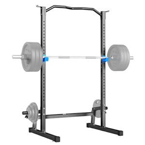 jx fitness squat rack power rack with pull up bar,adjustable power cage exercise squat stand with barbell holder weight plate storage pegs,weight lifting workout station for home gym