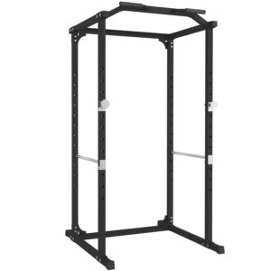 paylesshere multifunctional squat rack power cage with/pull-up bar, j-hooks, safety bars for home gym use