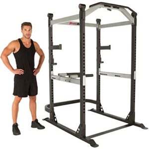 fitness reality x-class light commercial high capacity olympic power cage, without lat pull-down attachment, grey