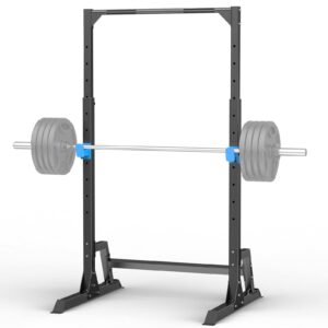 ultra fuego adjustable squat rack power cage with pull up bar, power rack weight lifting home gym power zone j-hooks w/rubber padding (sqaut rack)