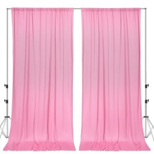 mohoeey 10 ft x 10 ft blush backdrop curtains panels, wrinkle free polyester photography backdrop drapes,wedding party home decoration supplies